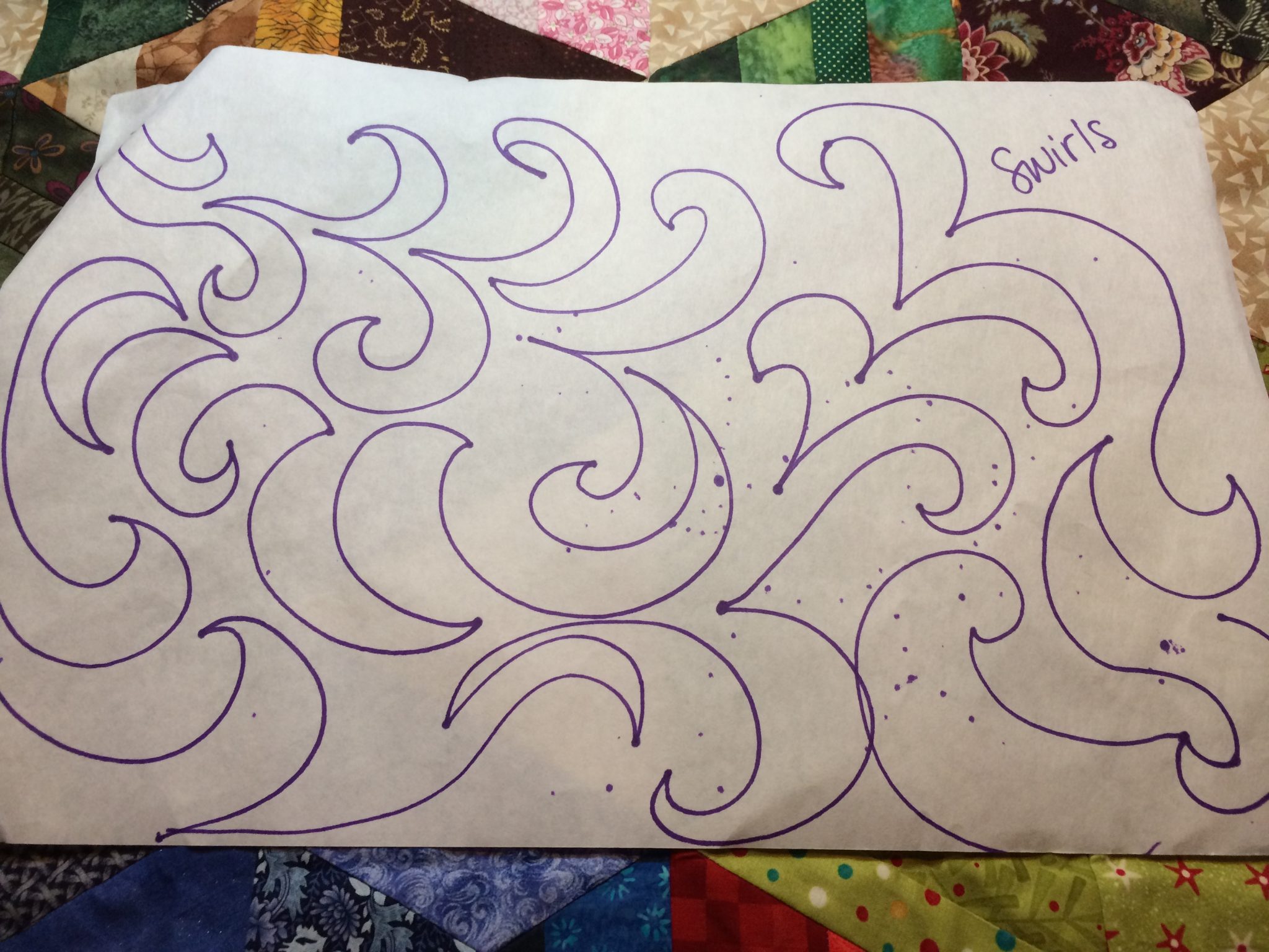 Free motion quilting with doodles | Cabin in the Woods Quilters